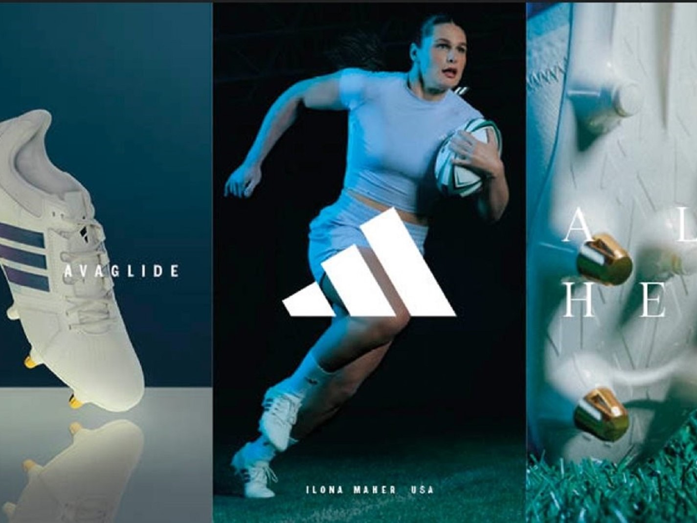 We revealed an industry-first female specific rugby shoe, RS15 Avaglide