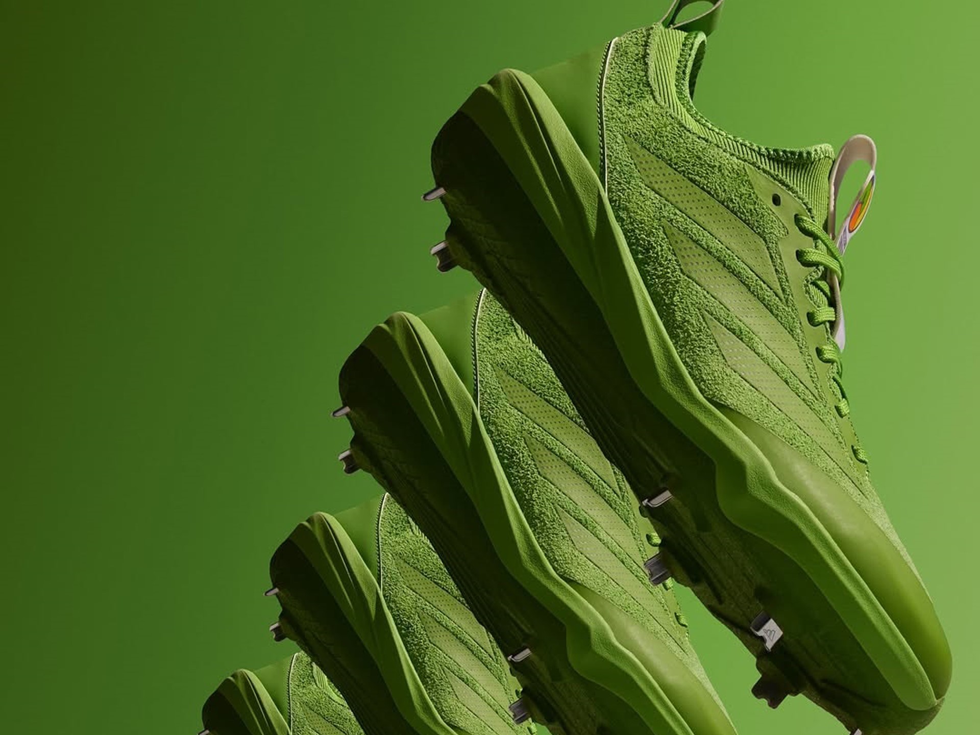 adizero Impact SOMOS baseball cleats dropped in bright green and yellow ...