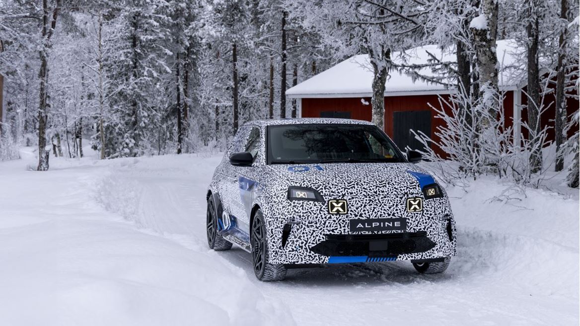 Alpine's A290 Full-Electric Sport car Undergoes Winter Tests