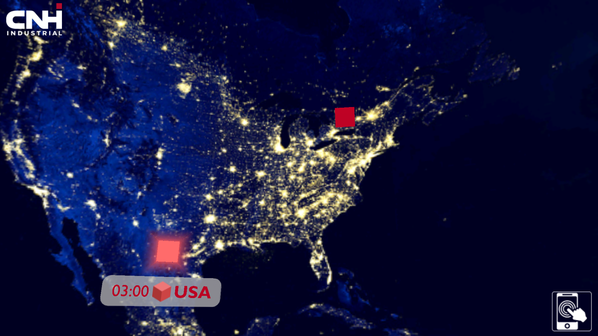 The World of CNH Industrial App - Screenshot Interactive Map