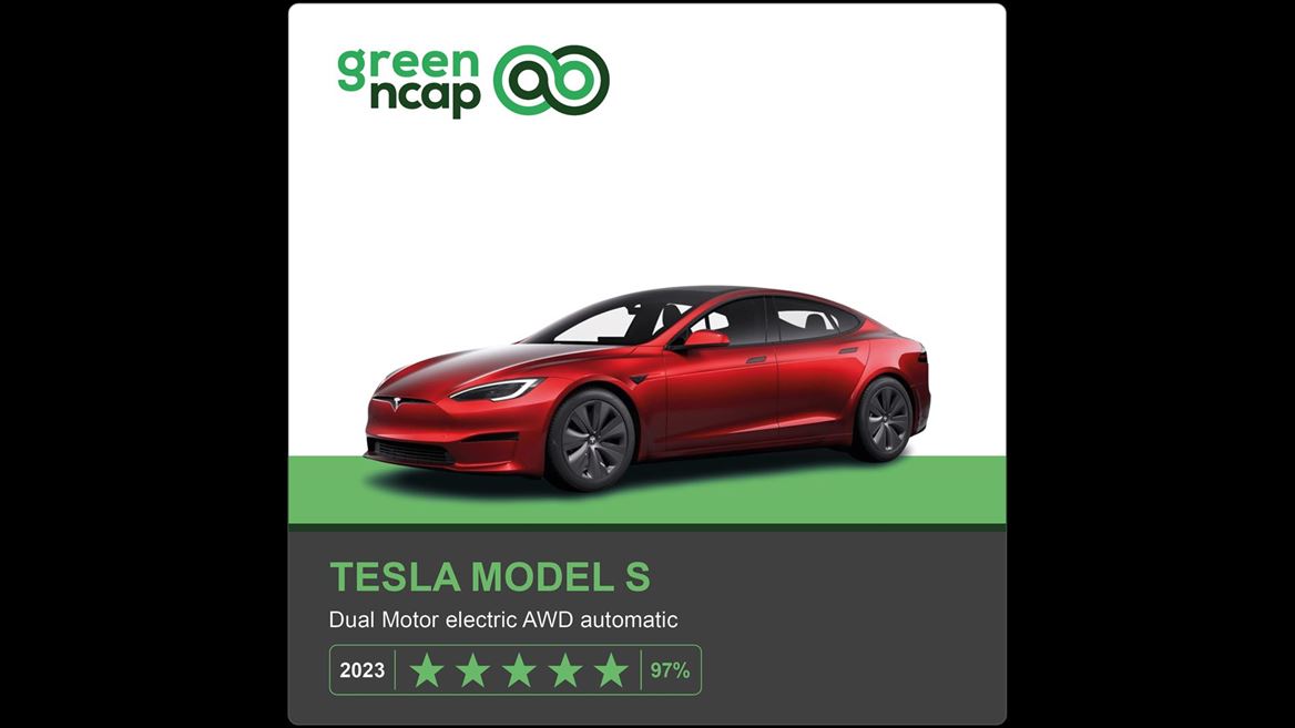 Tesla Model S Green NCAP results 2023