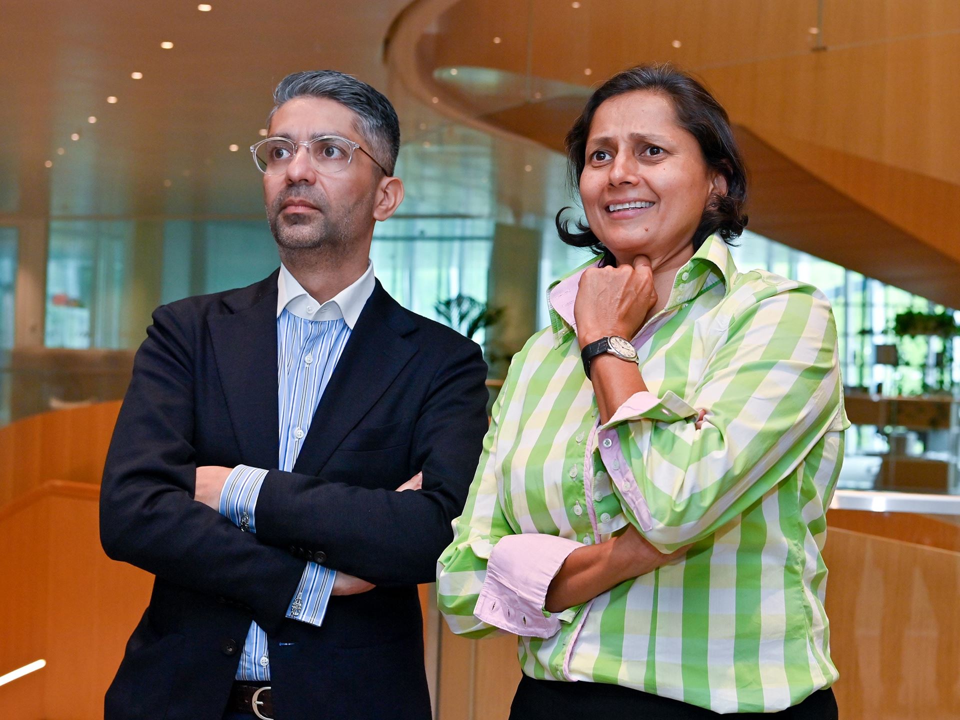 Abhinav Bindra and Manisha Malhotra in the Olympic House
