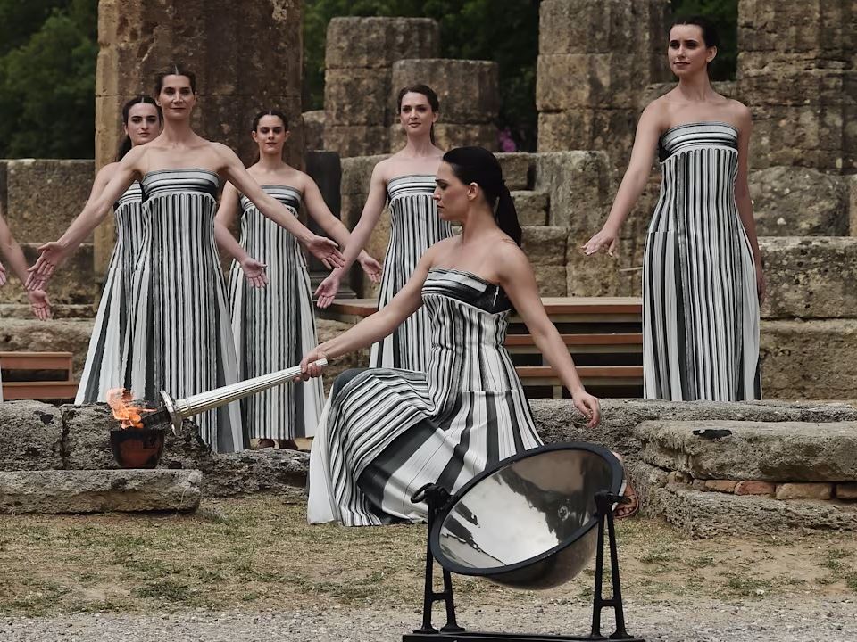 Olympic flame for the Olympic Games Paris 2024 lit in symbolic ceremony ...