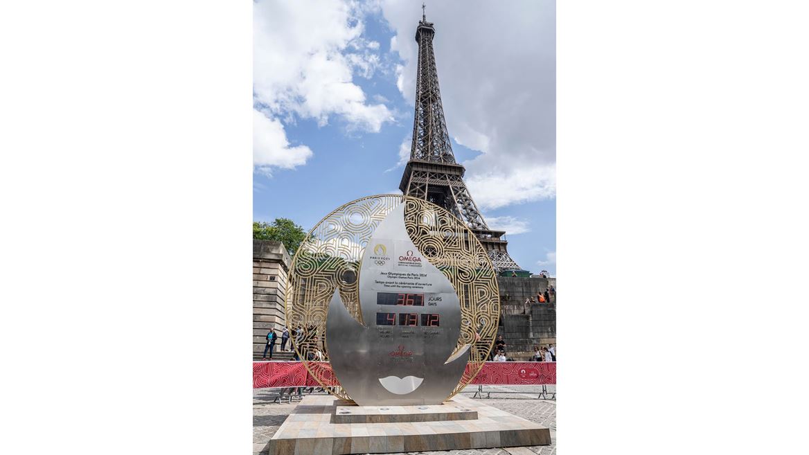 OMEGA unveils countdown clock to mark one year to go to Paris 2024