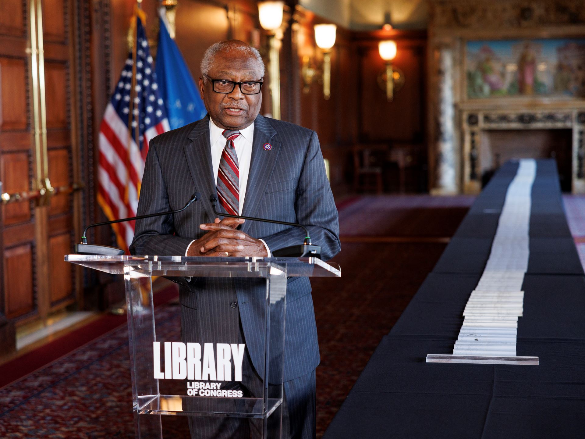 Rep. James Clyburn with Petition