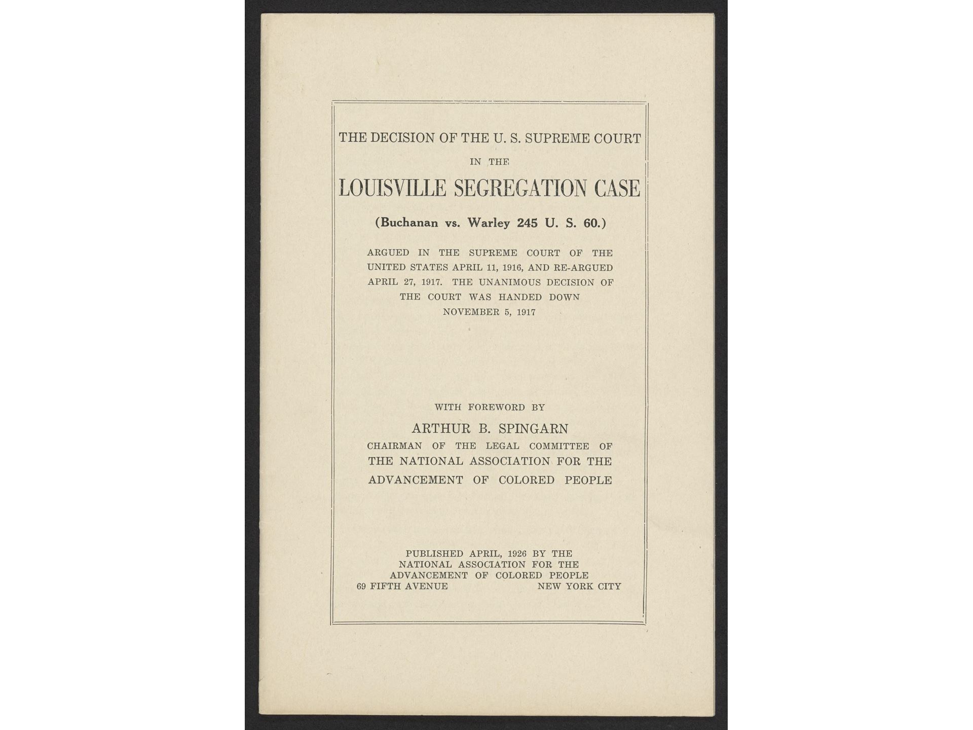 Louisville Segregation Case
