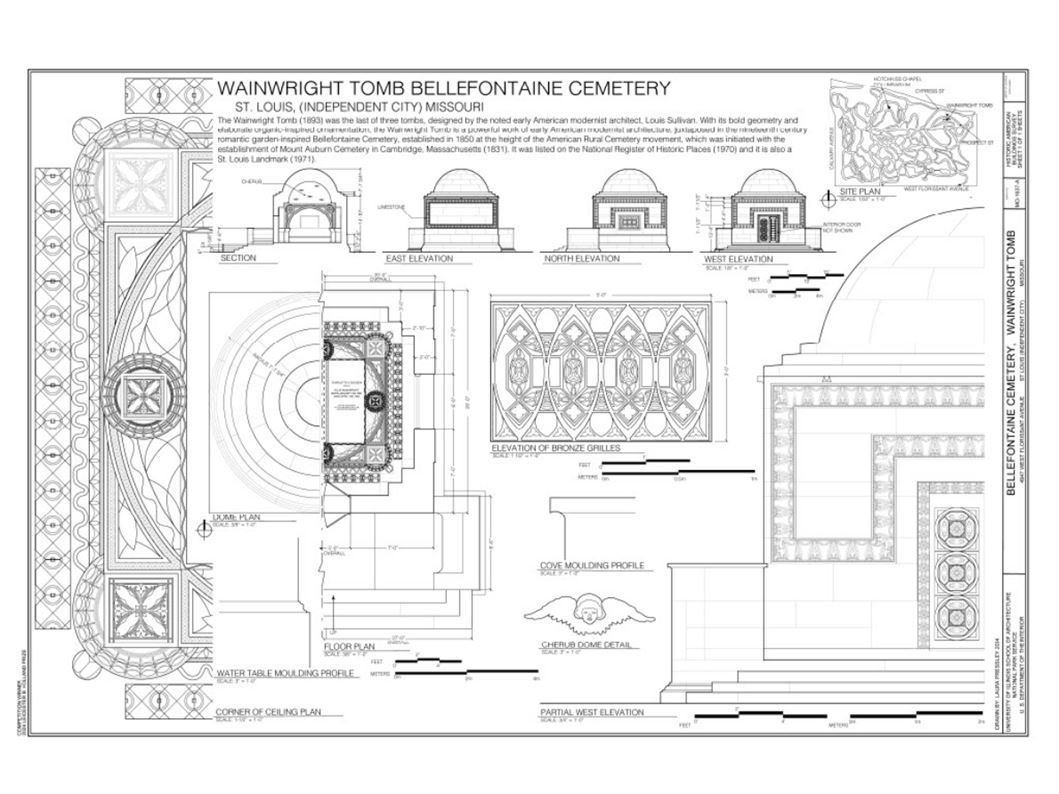 Wainwright Tomb drawing