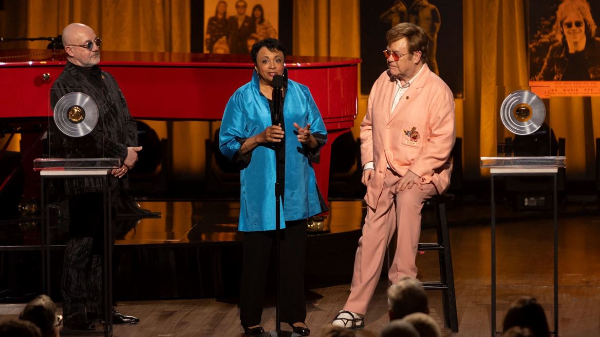 Bernie Taupin, Carla Hayden and Elton John