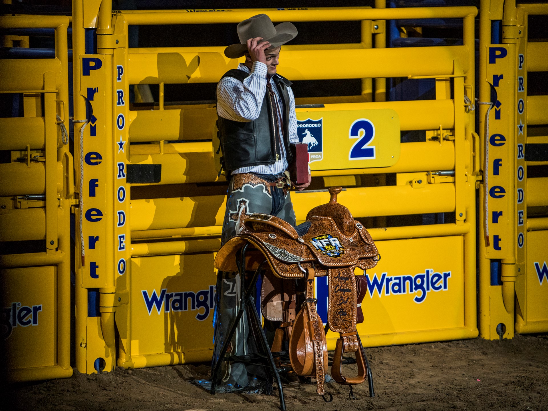 Chase Dougherty is crowed round bull riding champion