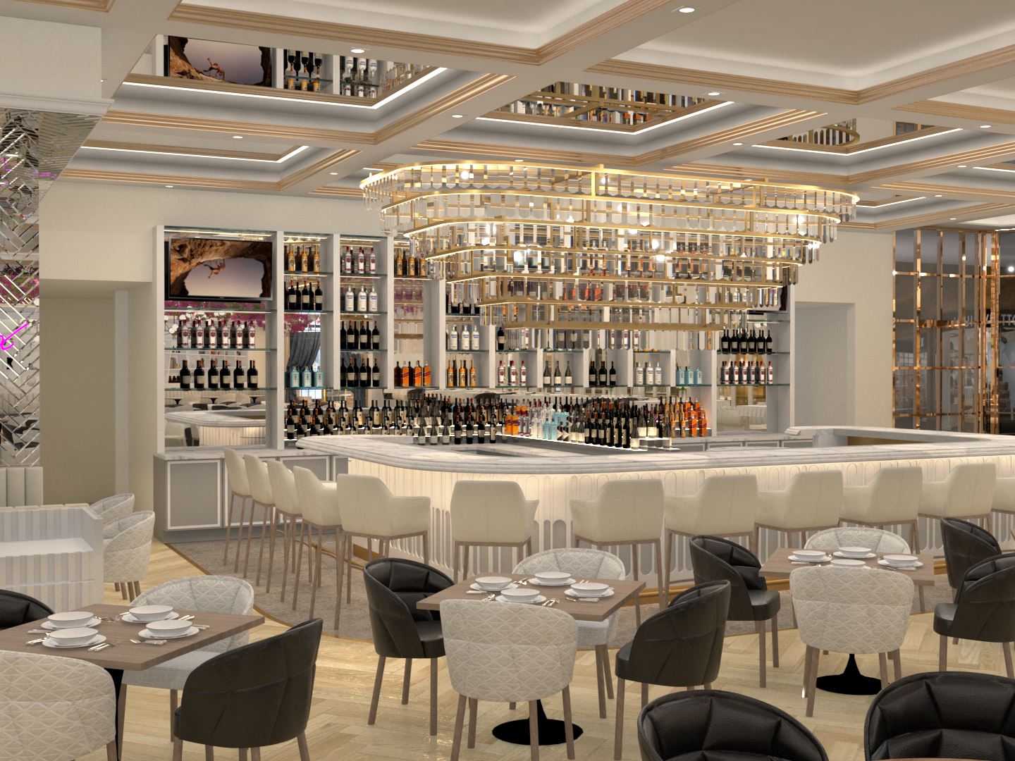 Villa Azur bar rendering 2