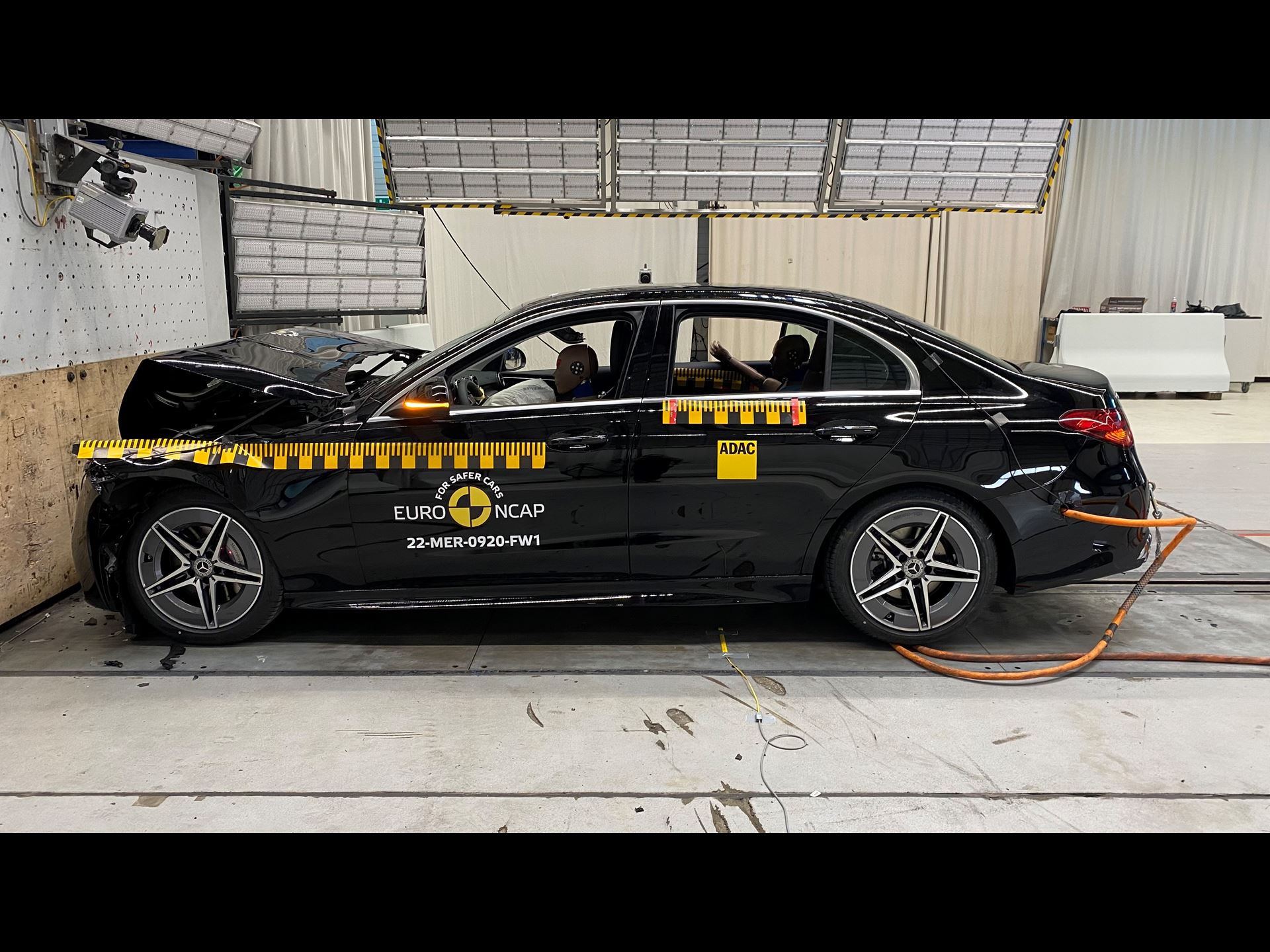 Mercedes-Benz C-Class - Full Width Rigid Barrier test 2022 - after crash