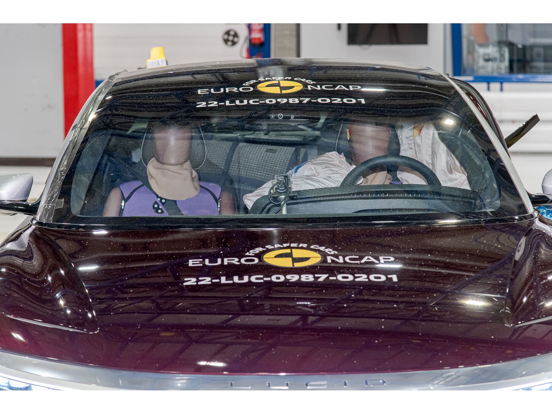 Lucid Air - Far-Side impact test 2022 - after crash