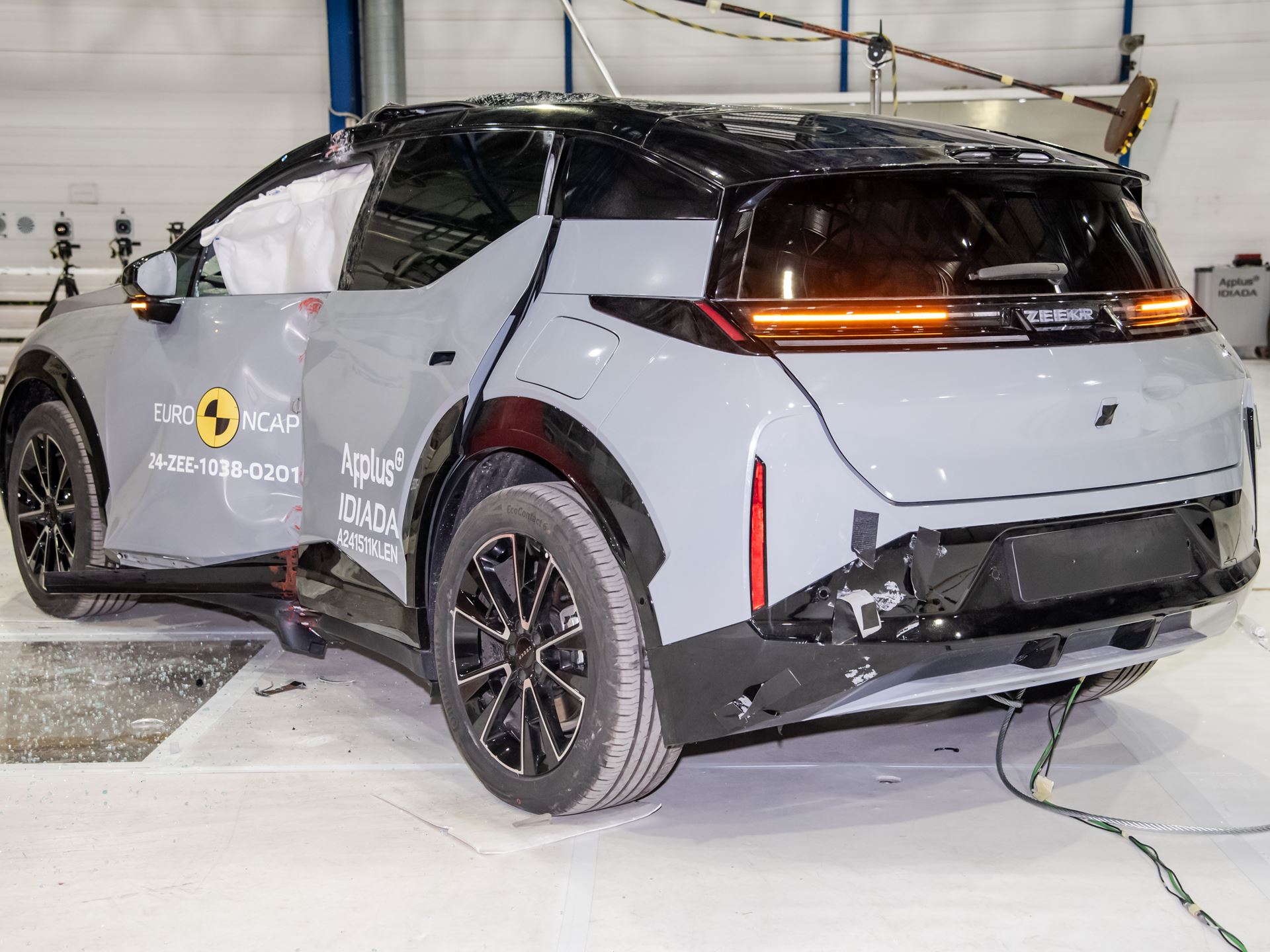 ZEEKR X - Side Pole test 2024 - after crash