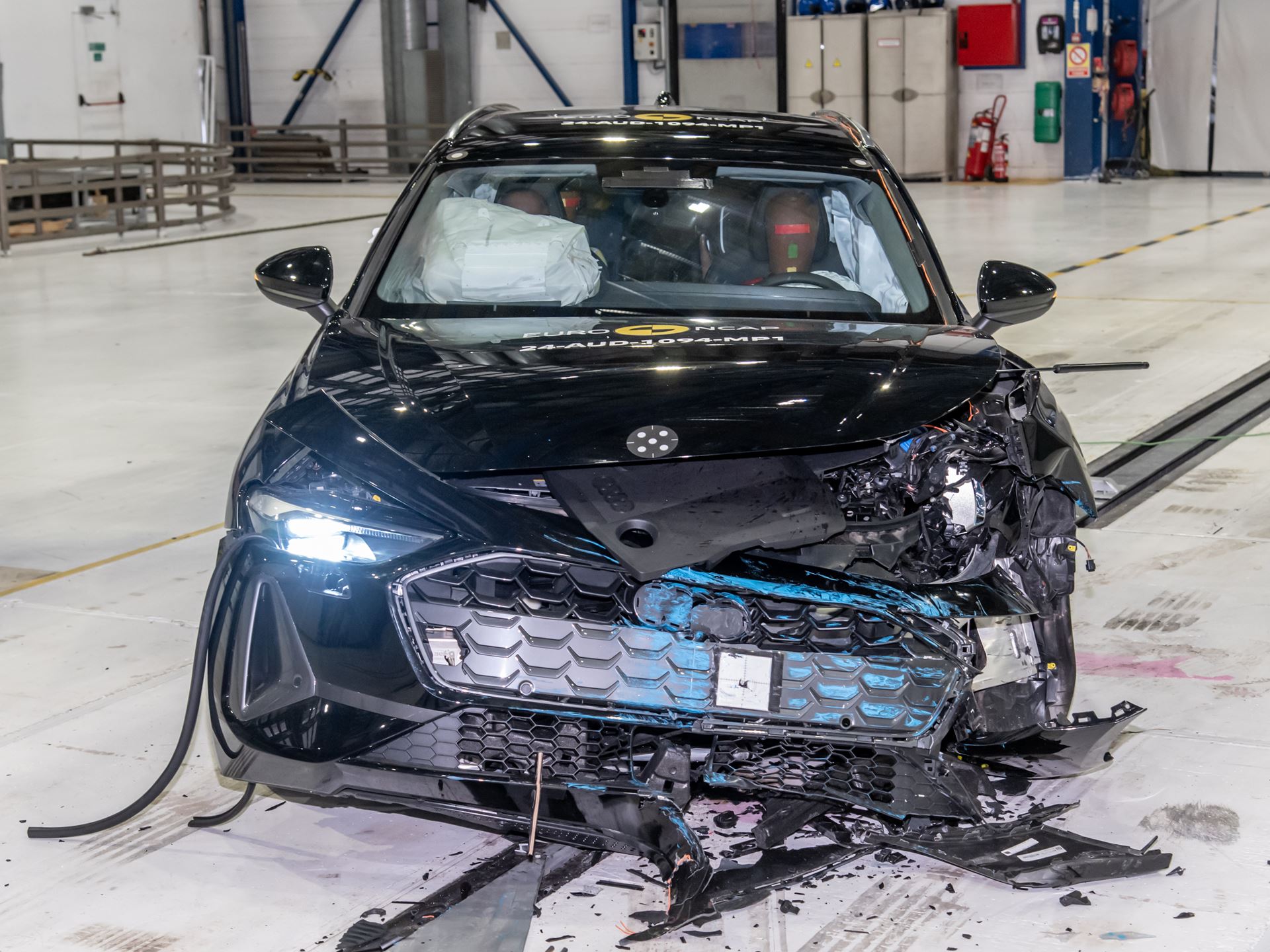 Audi A5 - Mobile Progressive Deformable Barrier test 2024 - after crash