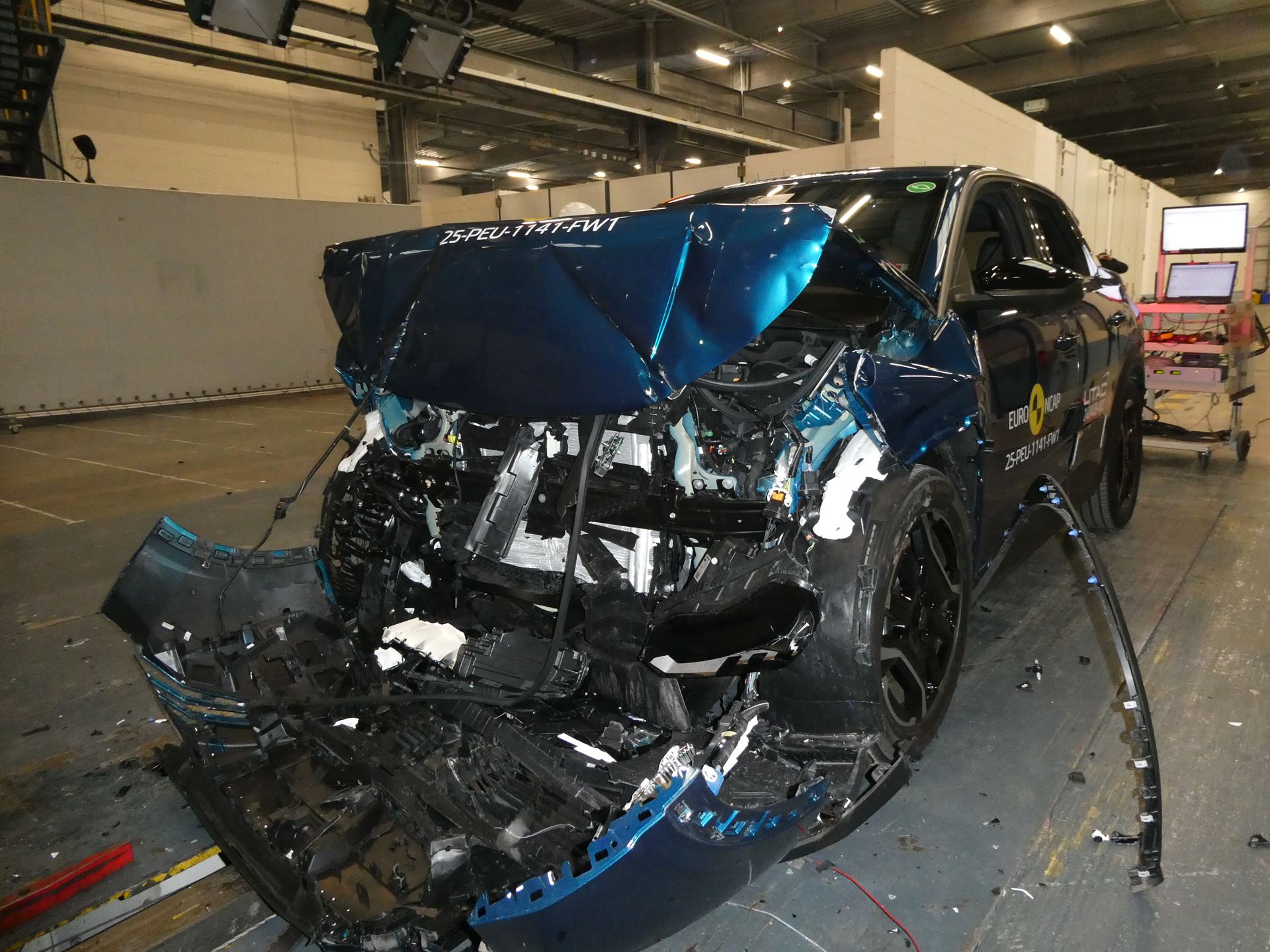 Peugeot 3008 - Full Width Rigid Barrier test 2025 - after crash