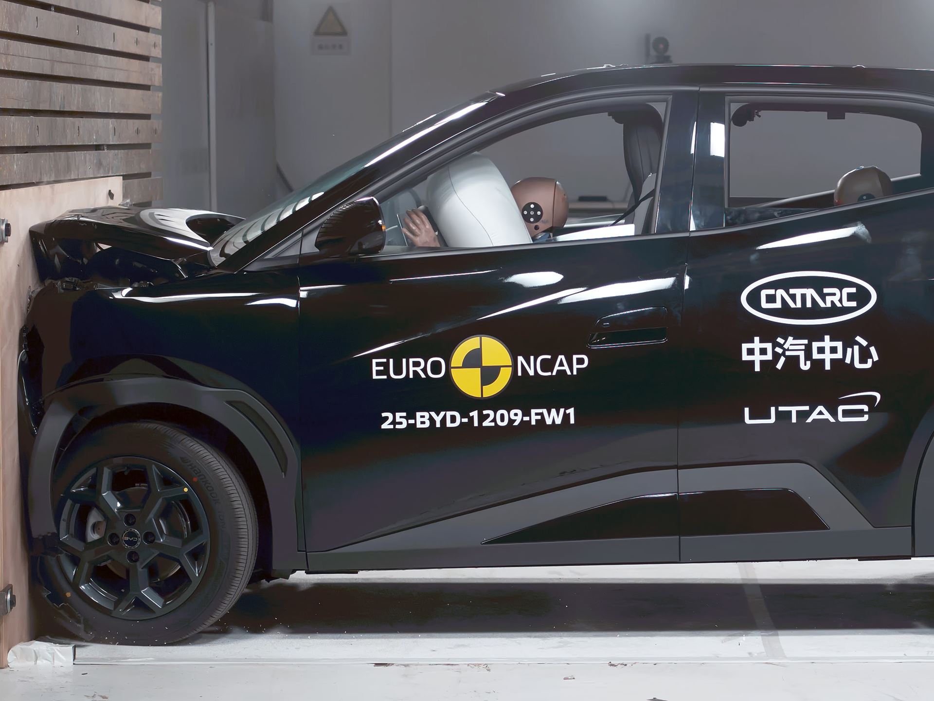 BYD DOLPHIN SURF - Full Width Rigid Barrier test 2025