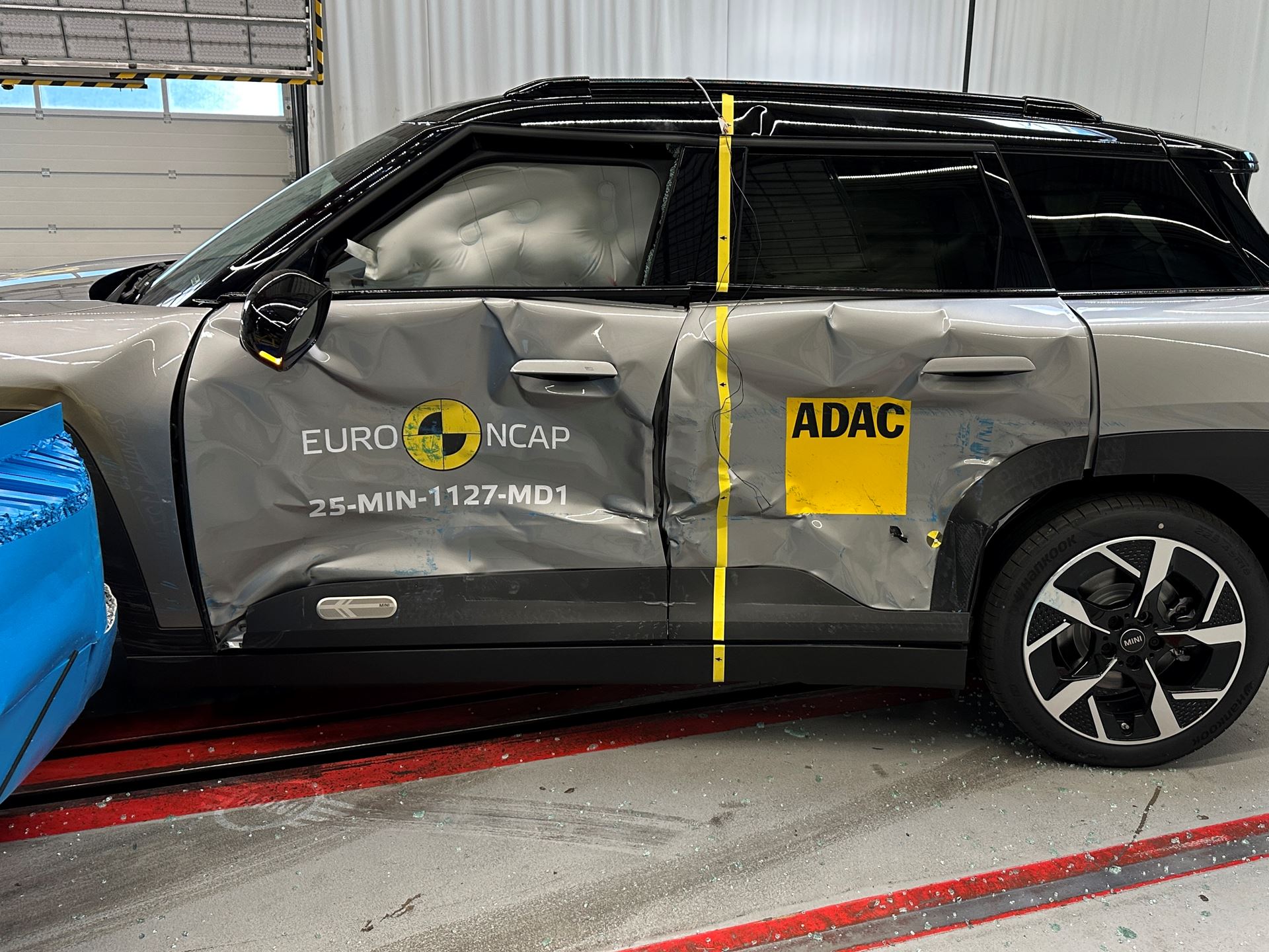 MINI Aceman - Side Mobile Barrier test 2025 - after crash