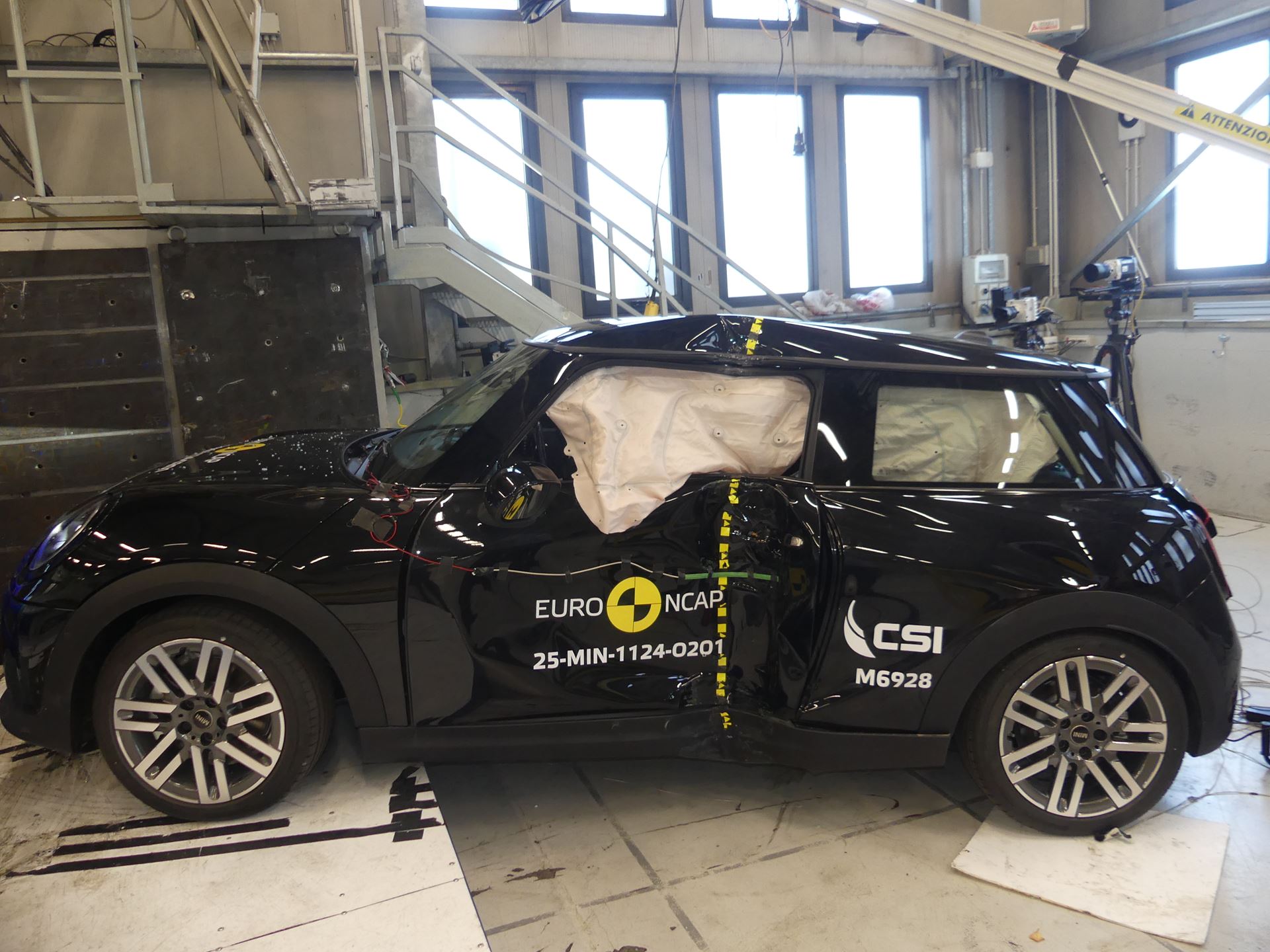 MINI Cooper - Side Pole test 2025 - after crash