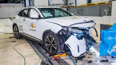 VinFast VF8 - Mobile Progressive Deformable Barrier test 2023 - after crash