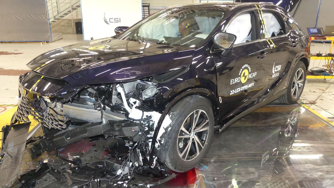 Lexus RX - Mobile Progressive Deformable Barrier test 2022 - after crash