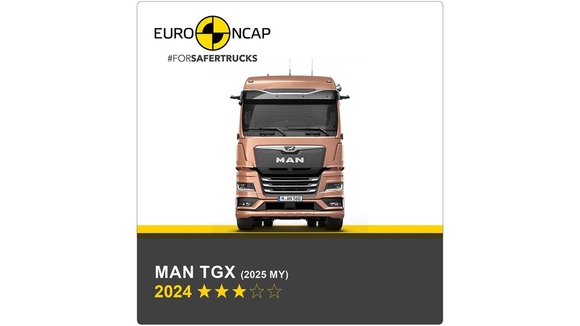 MAN TGX (2025 MY) Euro NCAP Commercial TRUCK SAFE Results 2024