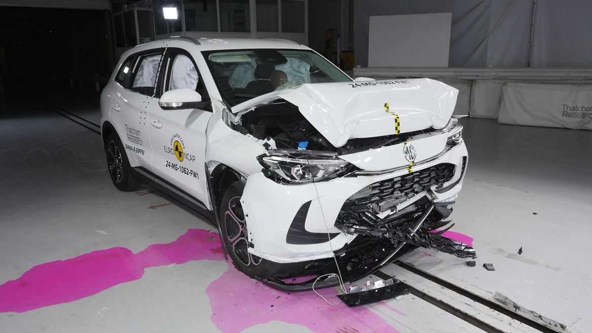 MG ZS Hybrid - Full Width Rigid Barrier test 2024 - after crash
