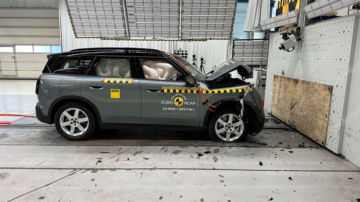 MINI Countryman - Full Width Rigid Barrier test 2024 - after crash