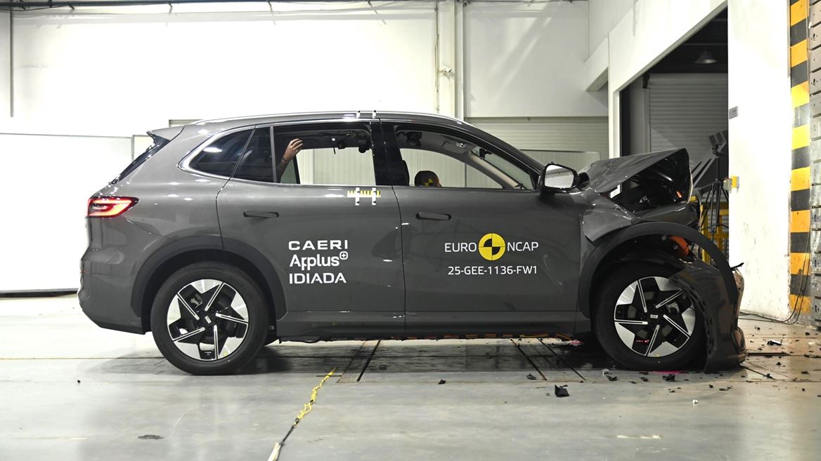 GEELY EX5 - Full Width Rigid Barrier test 2025 - after crash