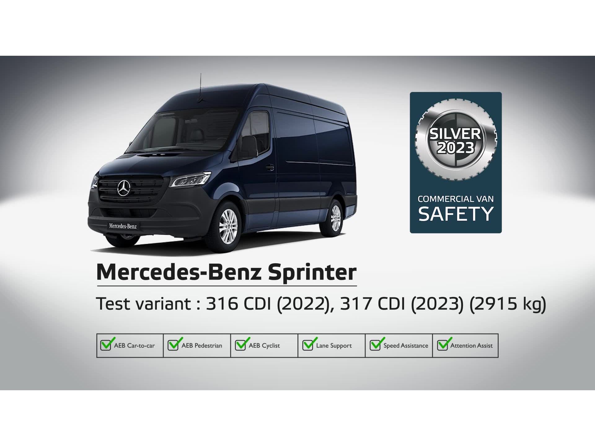 Mercedes-Benz Sprinter - Commercial Van Safety Tests - 2023