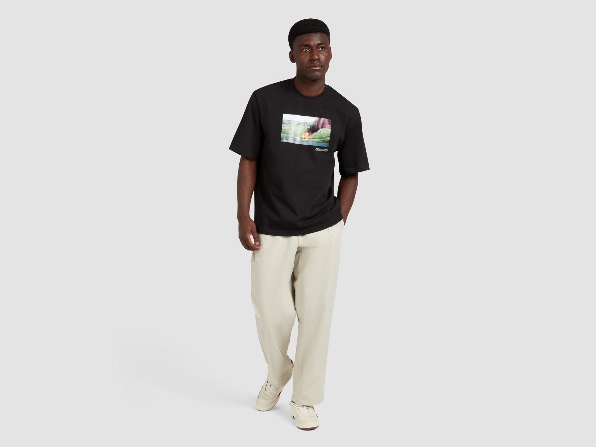 NO THANKS ILL WALK T-SHIRT - BLACK