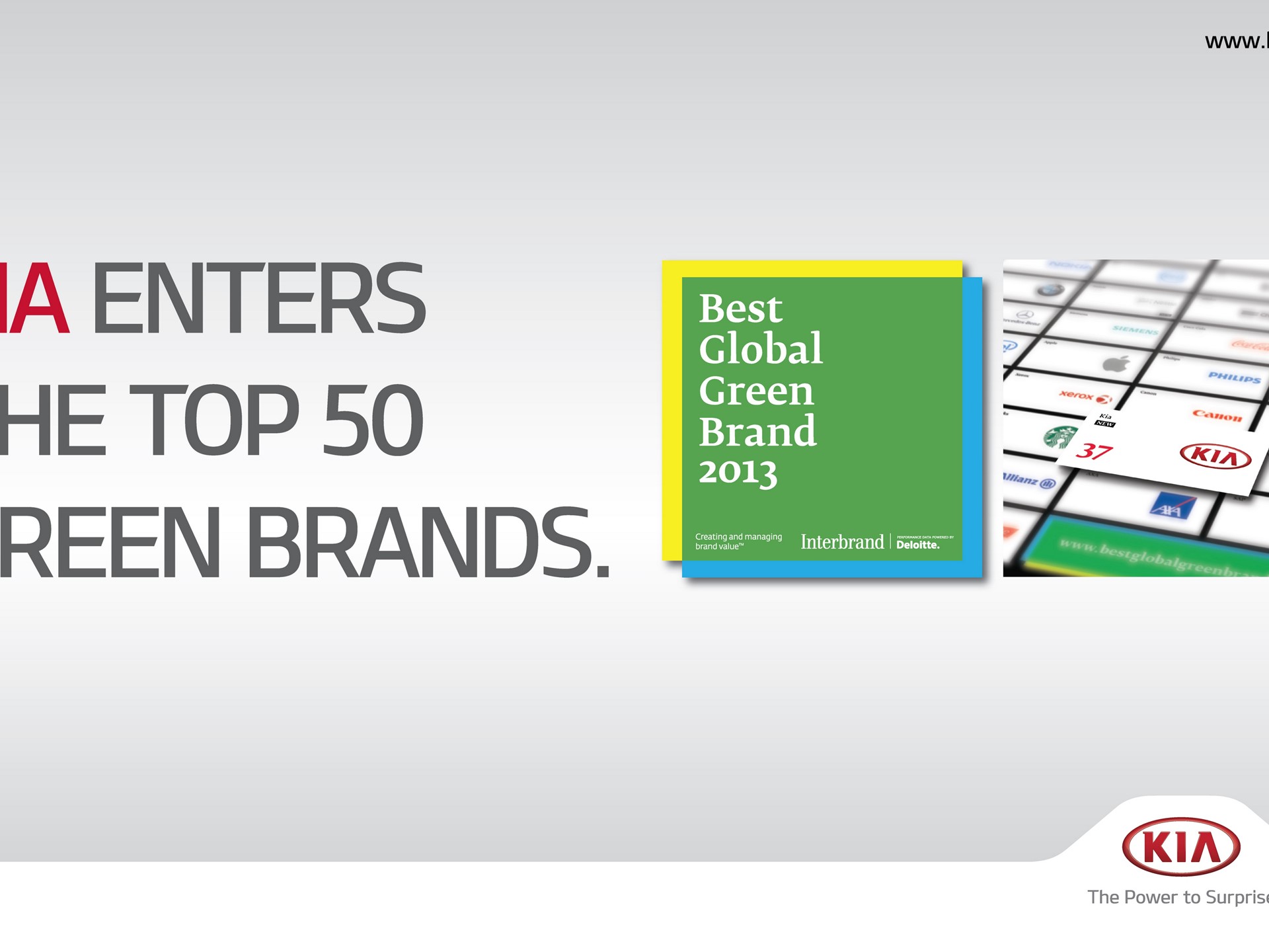 Kia Motors Best Global Green Brands 2013 (horizontal poster)