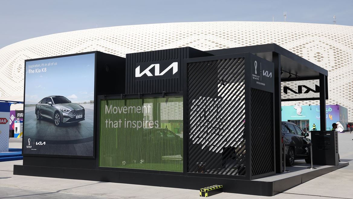 Kia brand booth at Brand Activation Areas in the stadiums