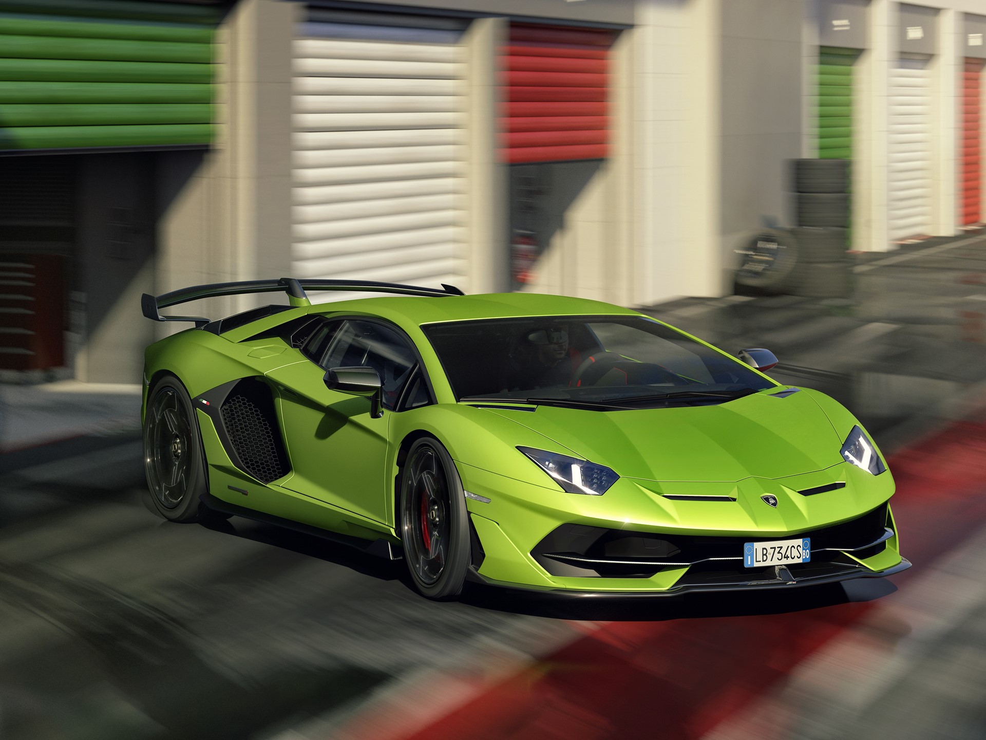 Aventador SVJ Green 3-4-Front