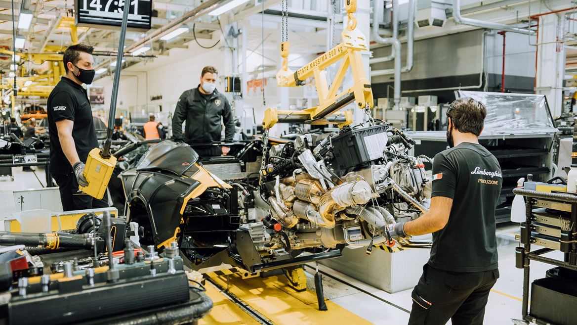 Automobili Lamborghini Assembly Line Aventador