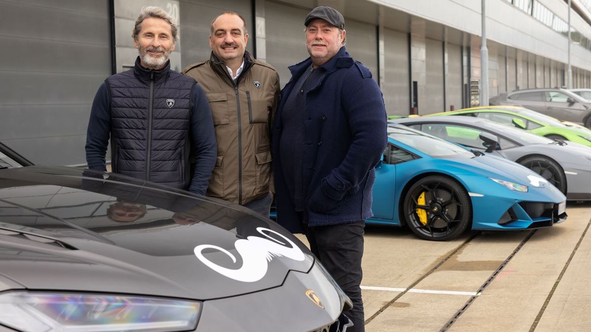 L-R, Stephan Winkelmann Chairman and CEO Lamborghini; Federico Foschini ...